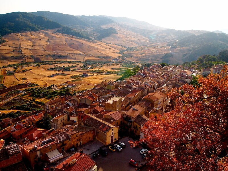 "View over Sperlinga, Sicily" by Douglas E. Welch | Redbubble