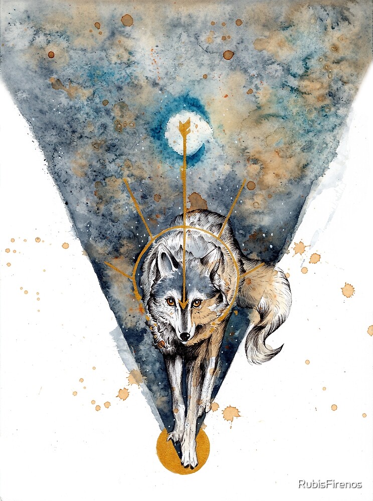 "Lunar Wolf" by RubisFirenos | Redbubble