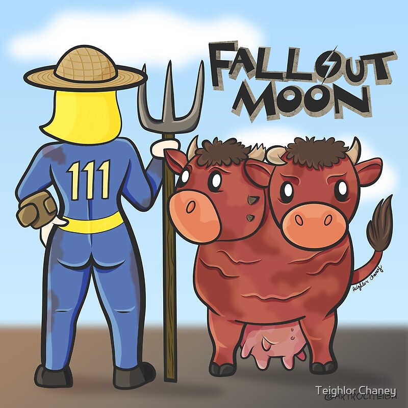 "Fallout Moon - Blonde Vault Girl" by Teighlor Chaney | Redbubble