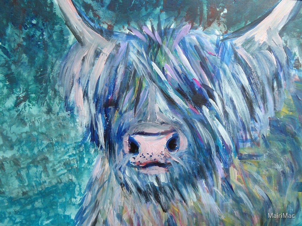 "Blue Coo" by MairiMac | Redbubble