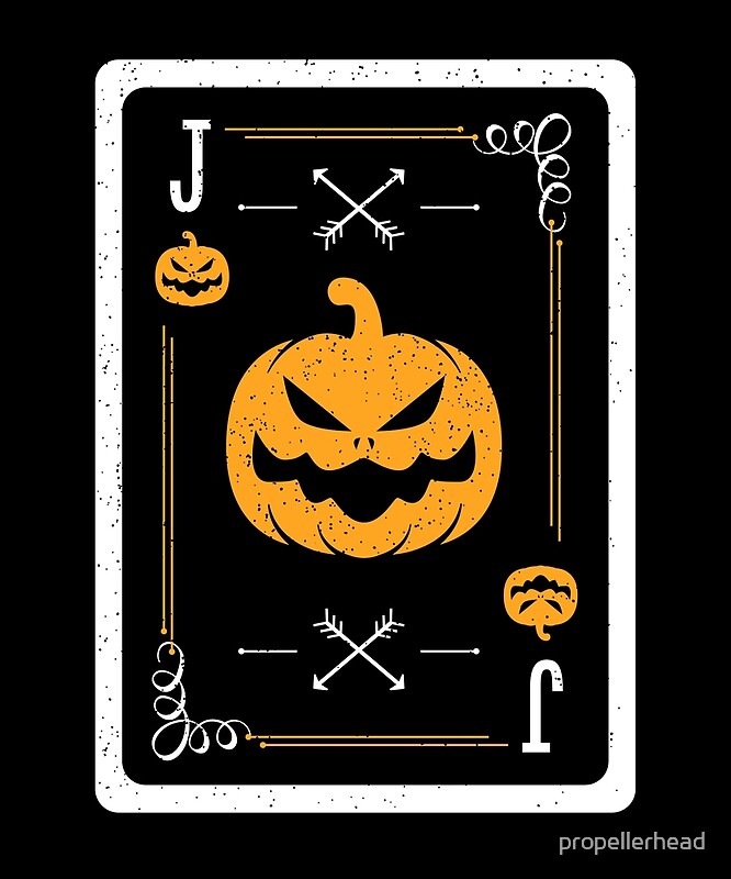 "Halloween 2018 Costume Jack Pumpkin Playing Card" by propellerhead ...