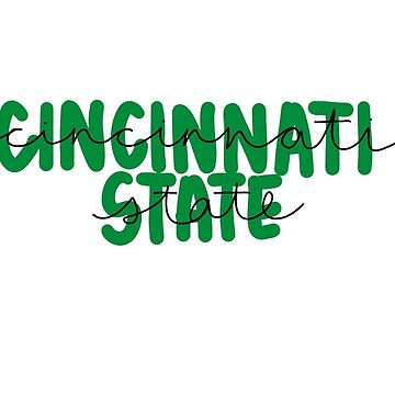 "cincinnati state" Sticker for Sale by lizieisenmann | Redbubble