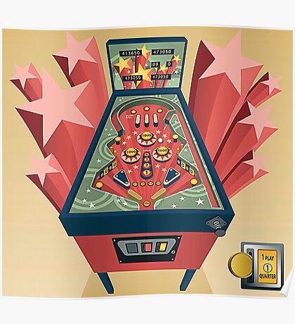 Pinball Machine Posters | Redbubble
