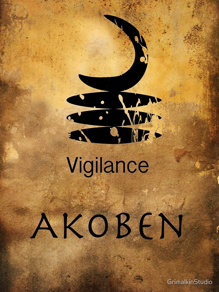 "Akoben Adinkra Symbol" by GrimalkinStudio | Redbubble