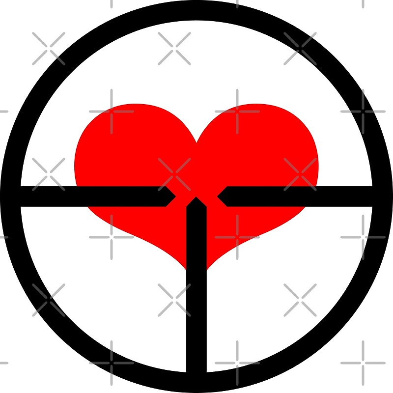 "heart , targeted at heart, reticule, viewfinder, target graphics," by ...