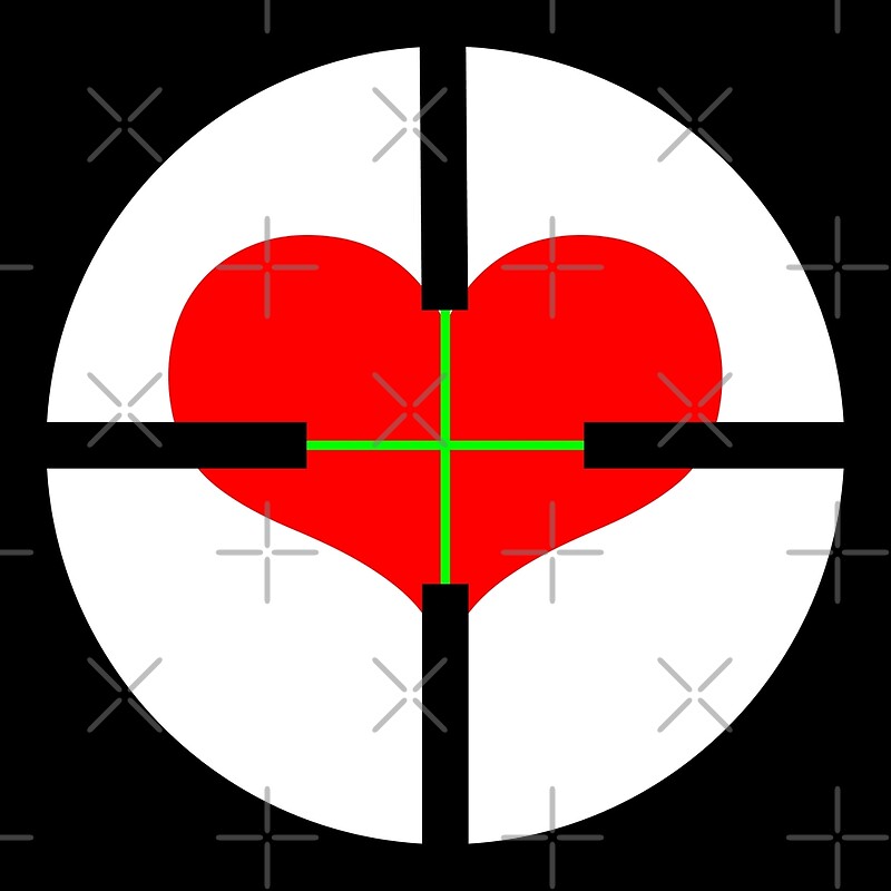 "heart , targeted at heart, reticule, viewfinder, target graphics," by ...