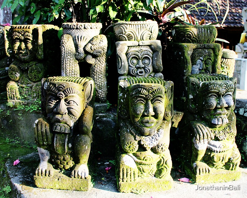 "Stonecarvings, Ubud, Bali" by JonathaninBali | Redbubble