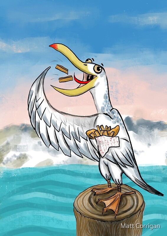 "Bert the Seagull with his favourite meal... fish an chips!" by Matt ...