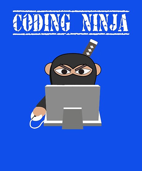 "Coding Ninja Funny Programming Ninja Software Developer " Poster by ...