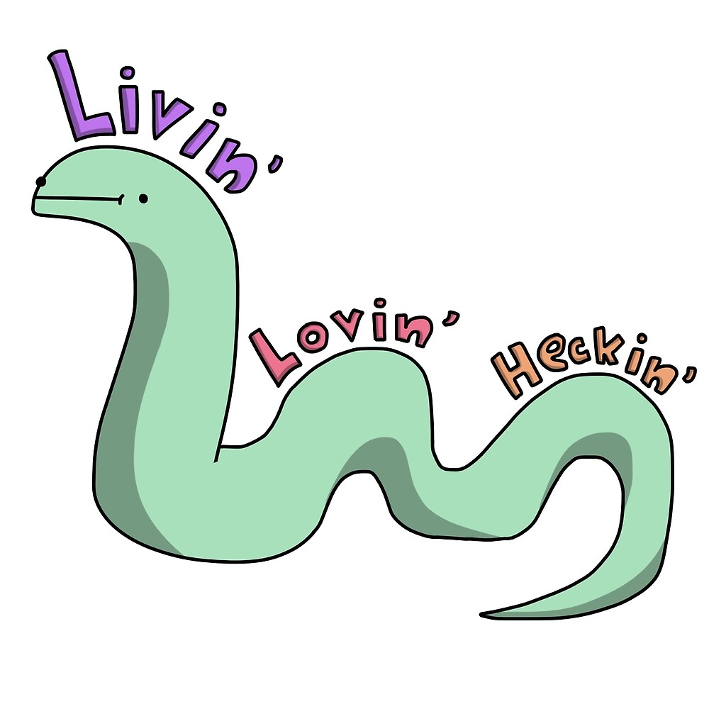 "Livin' Lovin' Heckin' - Tiny Snek Comics" by acohen110 | Redbubble