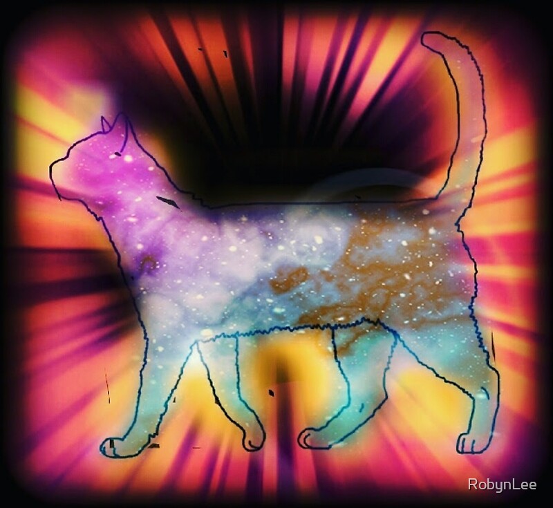 "Cosmic Cat! " by RobynLee | Redbubble