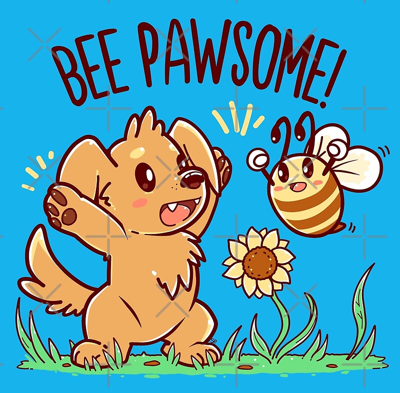 "Bee Pawsome" by TechraNova | Redbubble