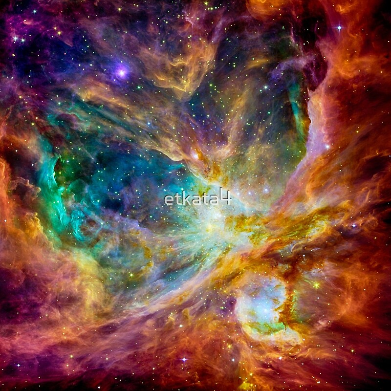 "Where the stars are born colorful Orion painting" by Eti Reid | Redbubble