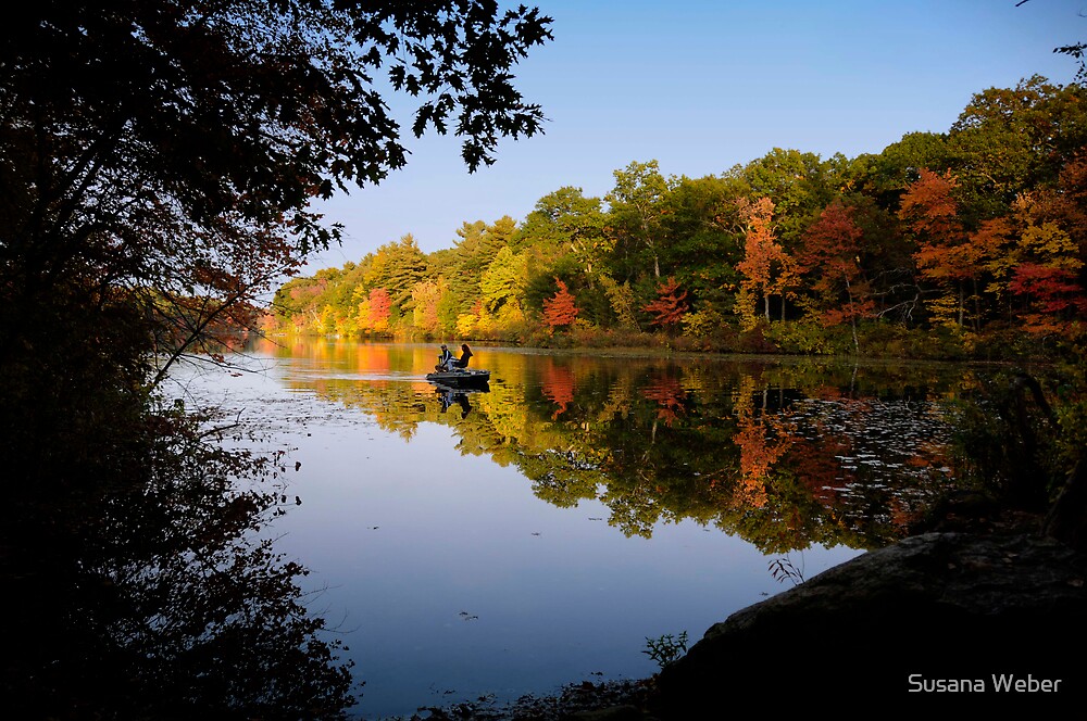 "Fishing on Stiles Pond" by Susana Weber | Redbubble