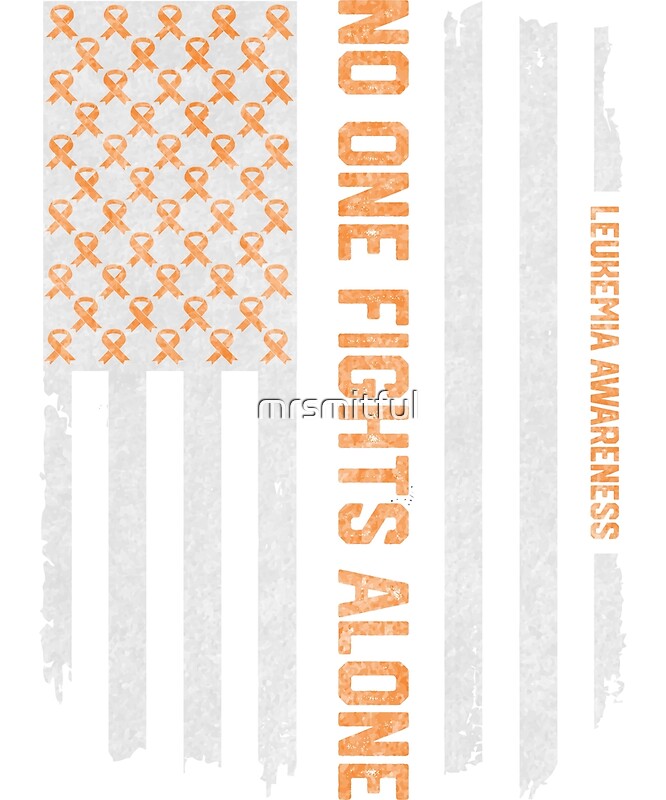 "Vintage Leukemia Cancer Awareness American Flag" by mrsmitful | Redbubble