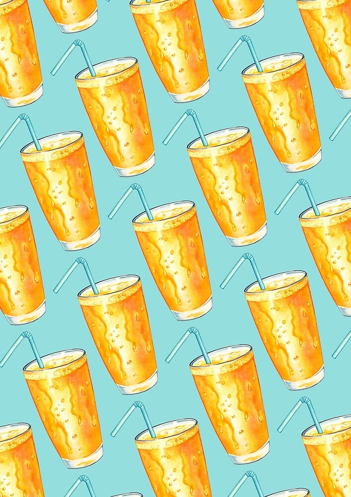 "Orange Juice Pattern" by Kelly Gilleran | Redbubble
