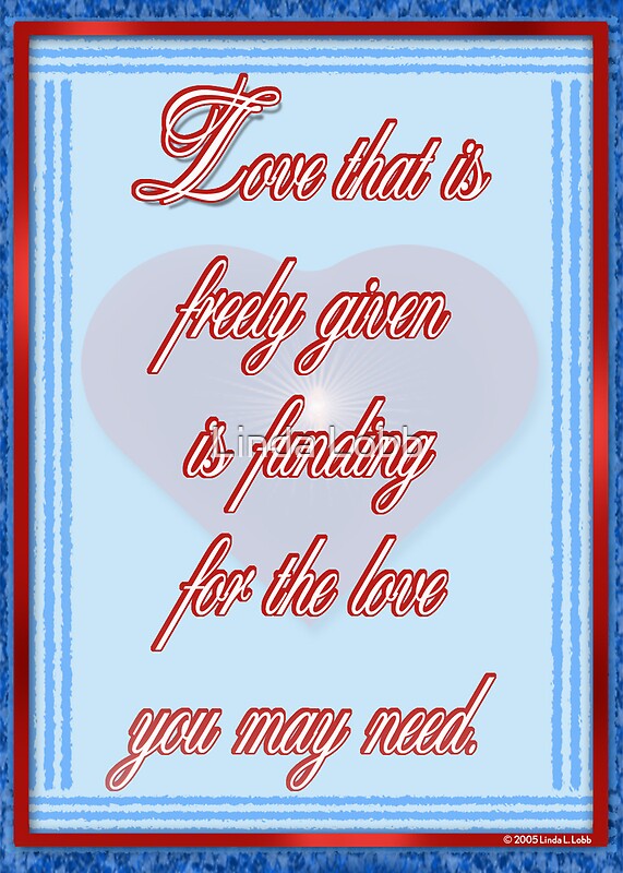"Love Fund" by Linda Lobb | Redbubble