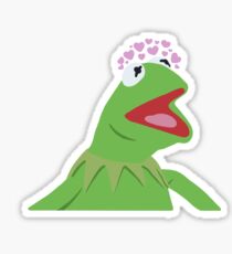Kermit Heart Stickers | Redbubble