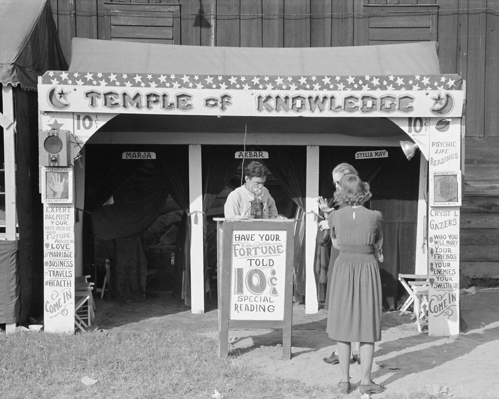 "Carnival Fortune Teller, 1938. Vintage Photo" by historyphoto | Redbubble