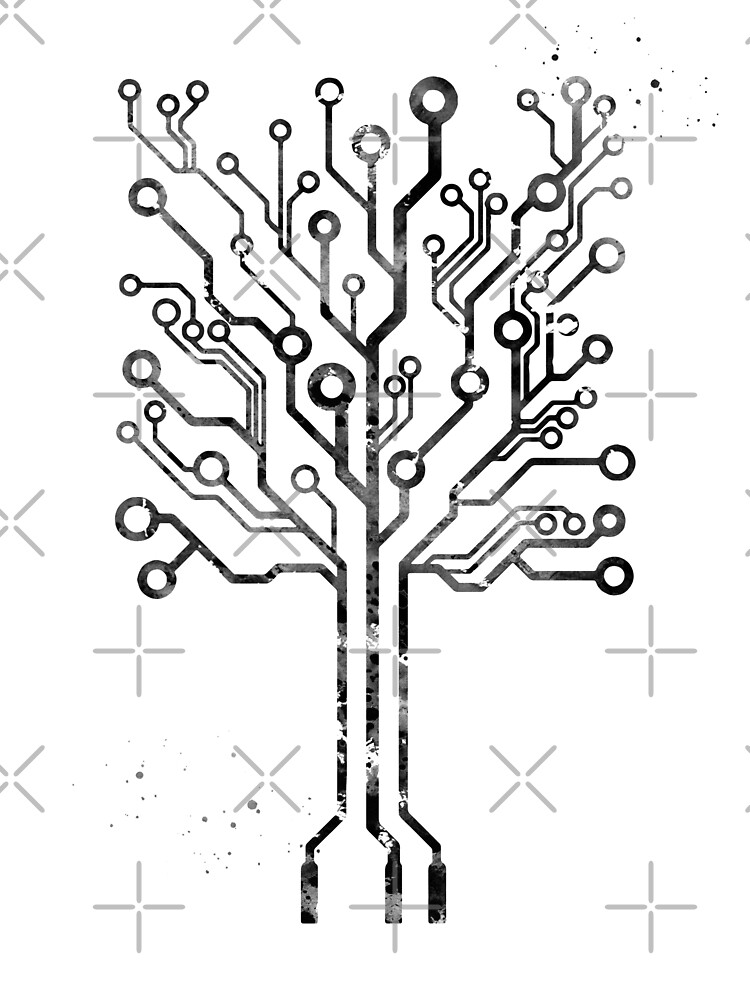 "Circuit board tree" by erzebetth | Redbubble