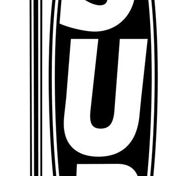 "Stand Up Paddleboarding - Jet Black" Sticker for Sale by MayhemDesigns ...