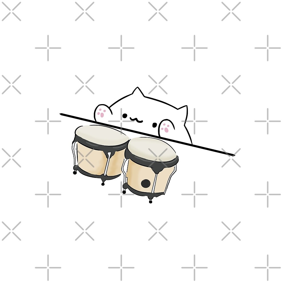 "Bongo Cat Meme " by Barnyardy | Redbubble