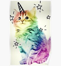 Rainbow Kitten Posters | Redbubble