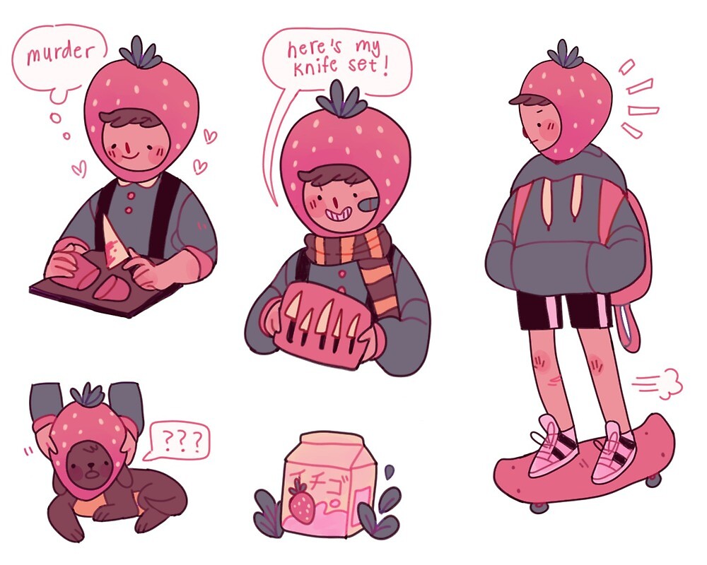 "strawberry boy" by Singajelly | Redbubble