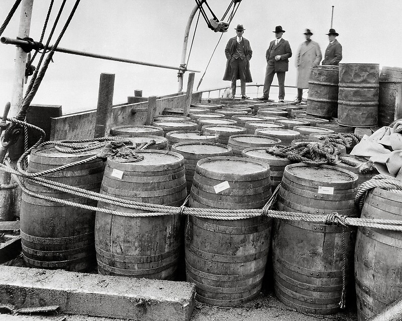 "Bootleg Liquor on Captured Rum Runner, 1924. Vintage Photo" by ...