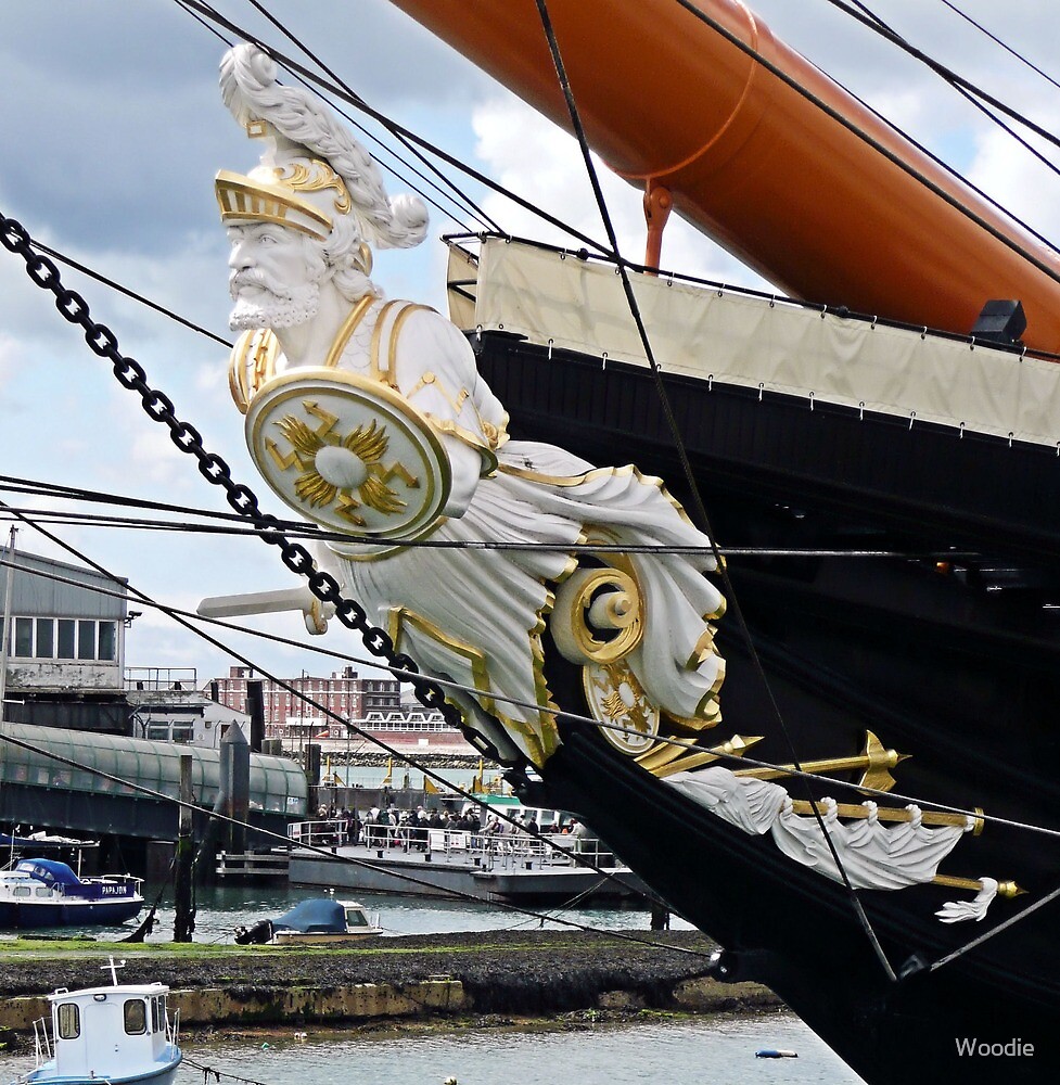 "HMS Warrior figurehead" by Woodie | Redbubble