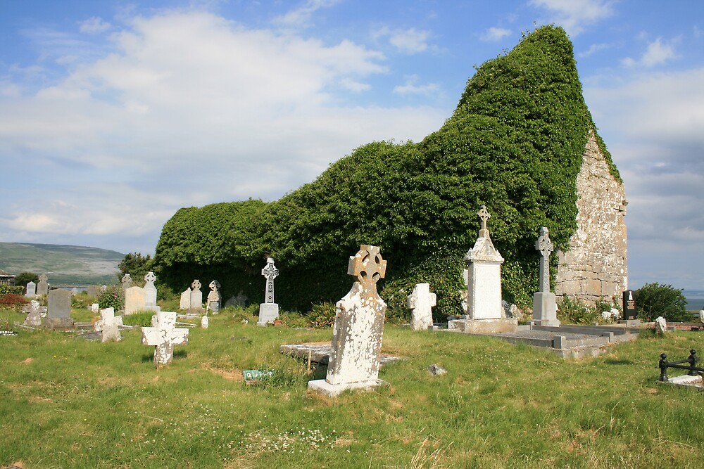 "Ballyvaughan church ruins" by John Quinn | Redbubble