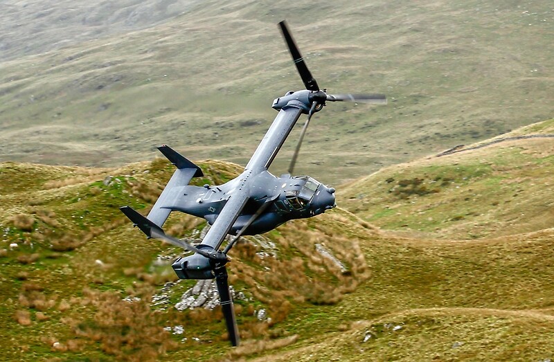 "CV22 Osprey flying through the Mach Loop in Wales" by PhilEAF92 ...