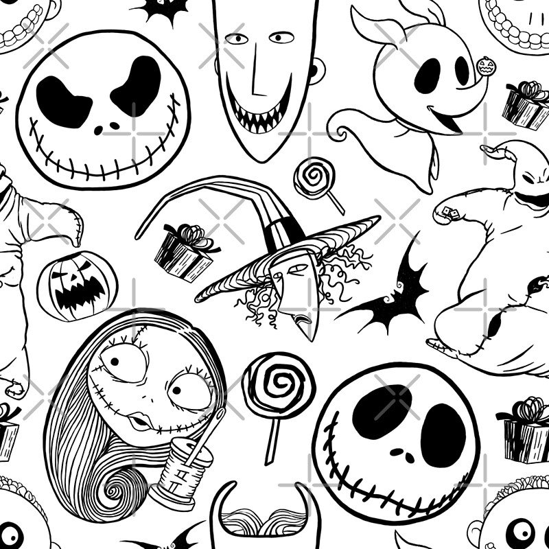 "Nightmare before Christmas Pattern" by LonelyBunny | Redbubble