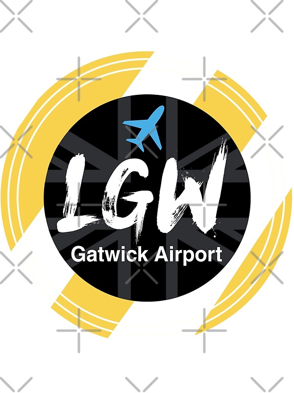 "LGW, Gatwick Airport, Union Jack flag design" by airportstickers K. G ...