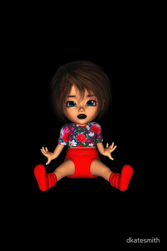 "Cute Fun Toon Goth Baby" by dkatesmith | Redbubble