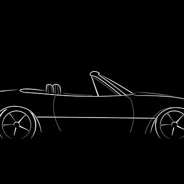 "Mazda Miata MX-5 NA - profile stencil, white" Essential T-Shirt for ...