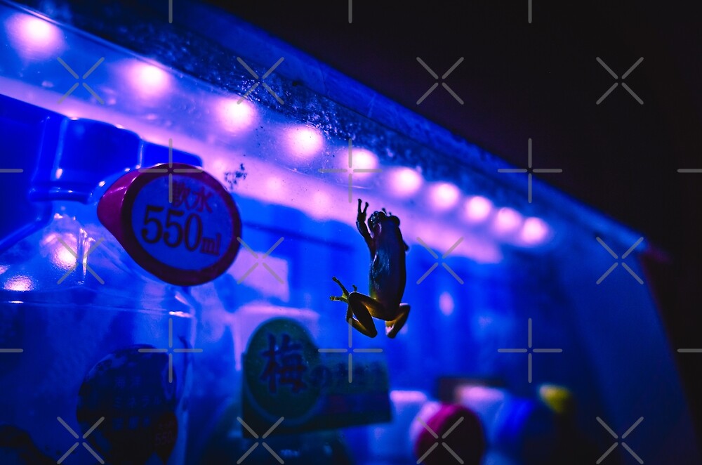 "Neon Life - Frog - Vending machine" by Koukichi Takahashi | Redbubble