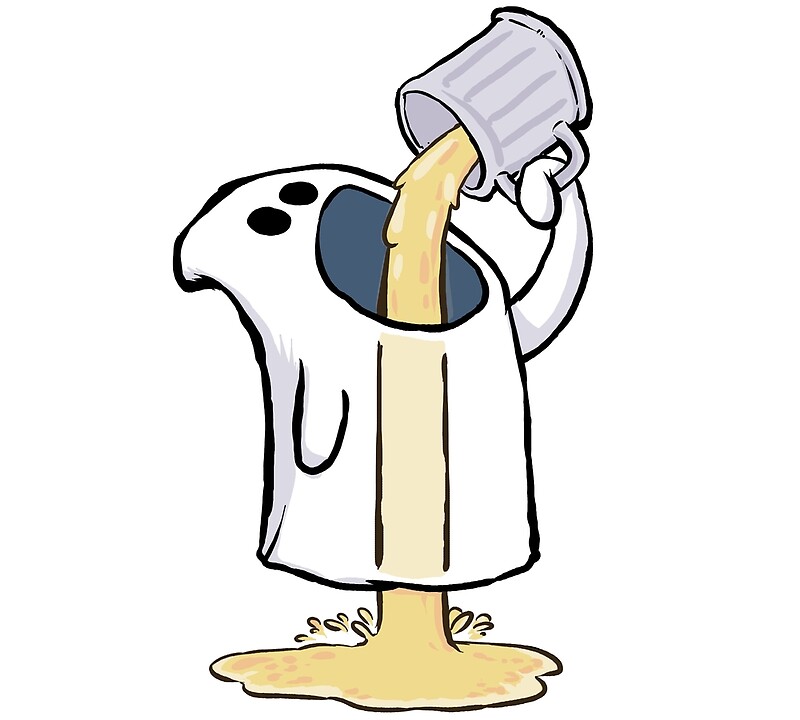 "Funny Beer Drinking Ghost Halloween" by dogeatdoug | Redbubble