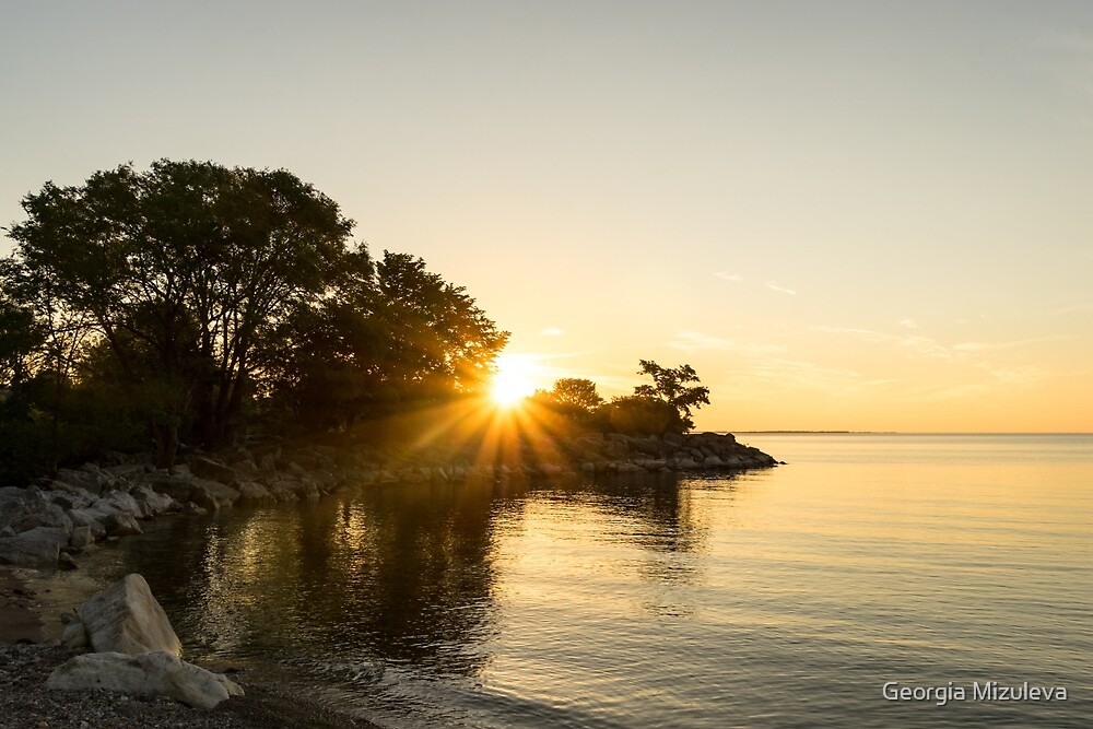 "Bright Sunshiny Day - Summer Sunrise on Lake Ontario" by Georgia ...