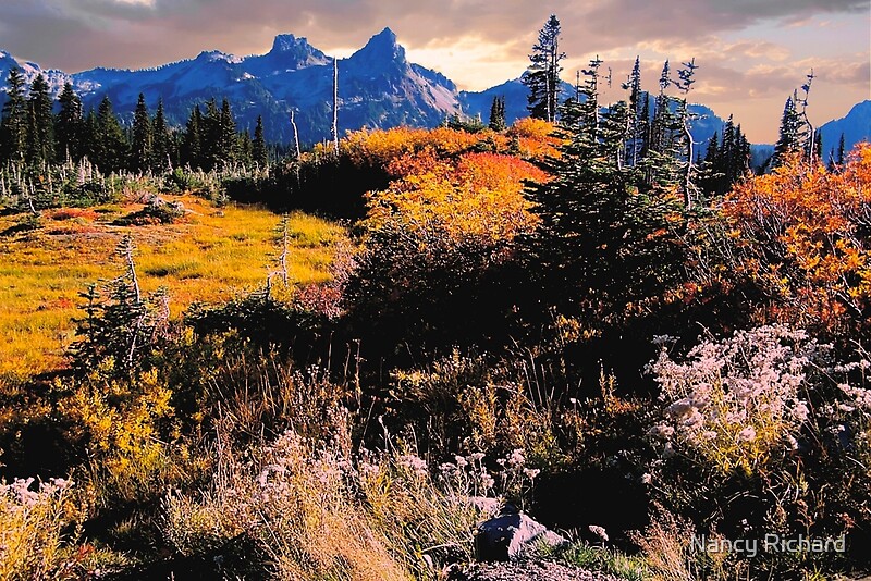 "Fall On the Tatoosh Mt. Range" by Nancy Richard | Redbubble