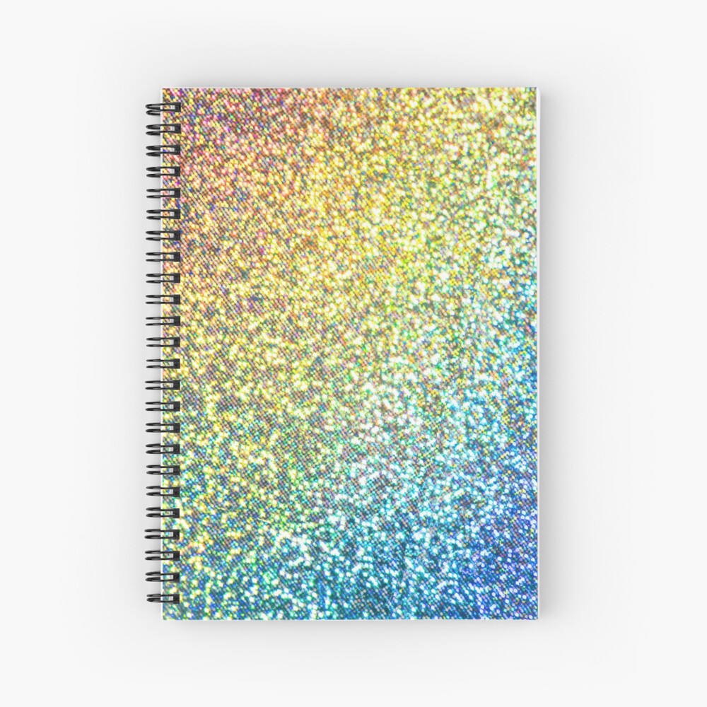 "Rainbow Glitter Art" Spiral Notebook by newburyboutique | Redbubble