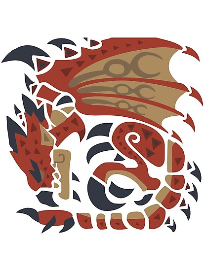 "MONSTER HUNTER WORLD - Rathalos Monster Icon Design" Photographic ...