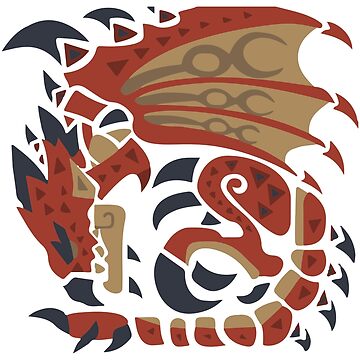 "MONSTER HUNTER WORLD - Rathalos Monster Icon Design" Photographic ...