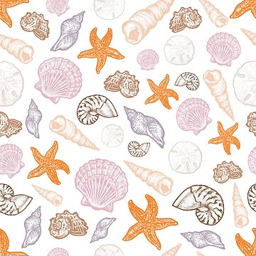 "Seashell Print" Mask for Sale by Elizabeth Weglein | Redbubble