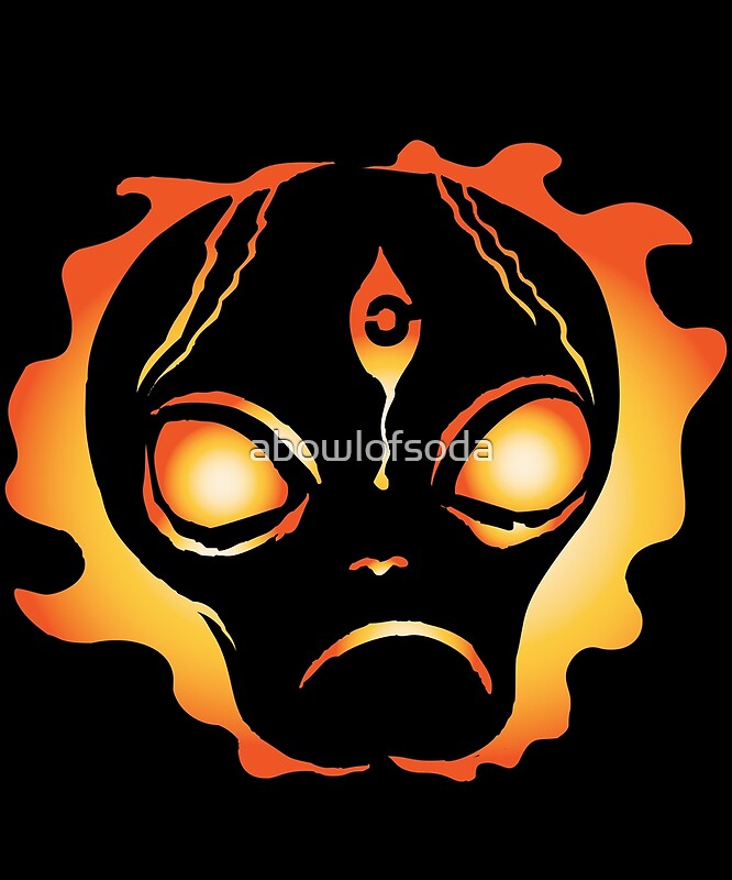 "Alien Jack-O-Lantern Pumpkin Pattern" by abowlofsoda | Redbubble