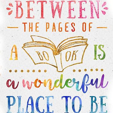"Between the Pages of a Book" Sticker for Sale by phandiltees | Redbubble