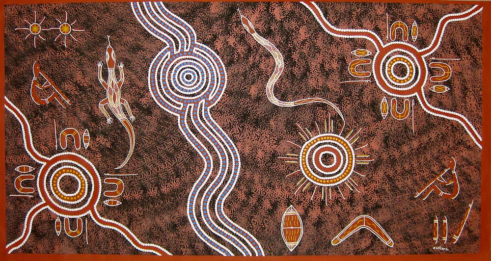 "Hunting 080109 by Australian Aboriginal Artist David Williams" by ...