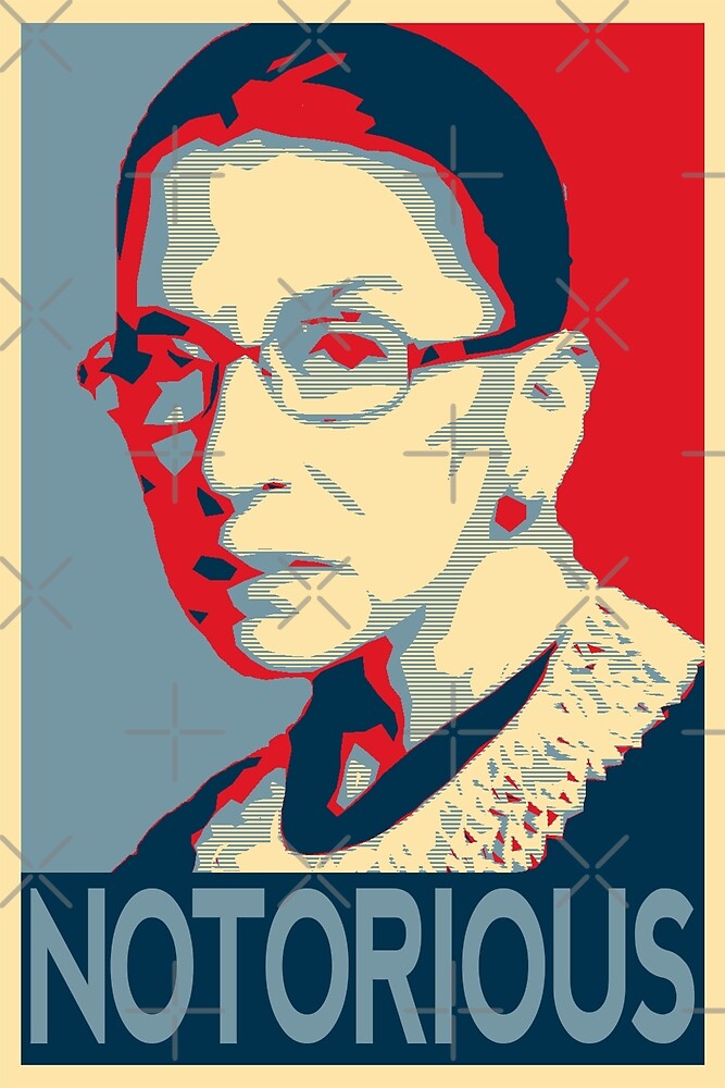 "Ruth Bader Ginsburg Notorious RBG design" by gr3gg | Redbubble