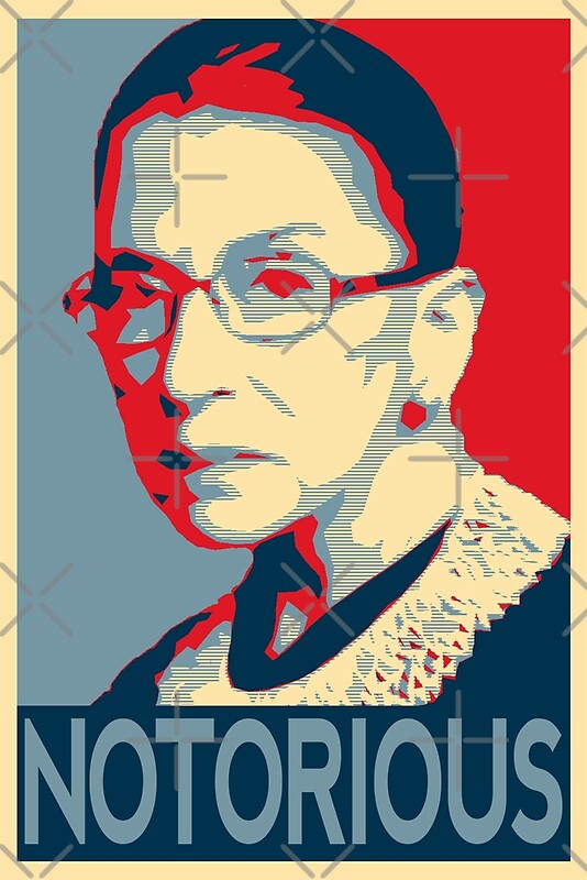 "Ruth Bader Ginsburg Notorious RBG design" by gr3gg | Redbubble
