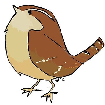 "Fat Carolina Wren" Sticker for Sale by addamay123 | Redbubble